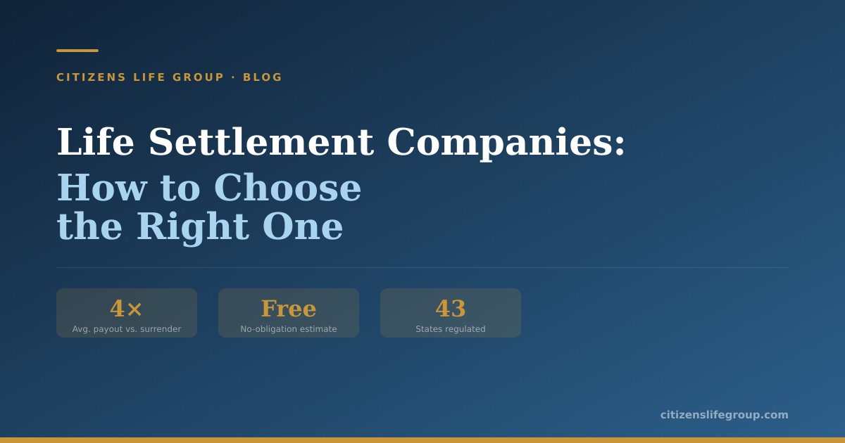 Best Life Settlement Companies (2026)